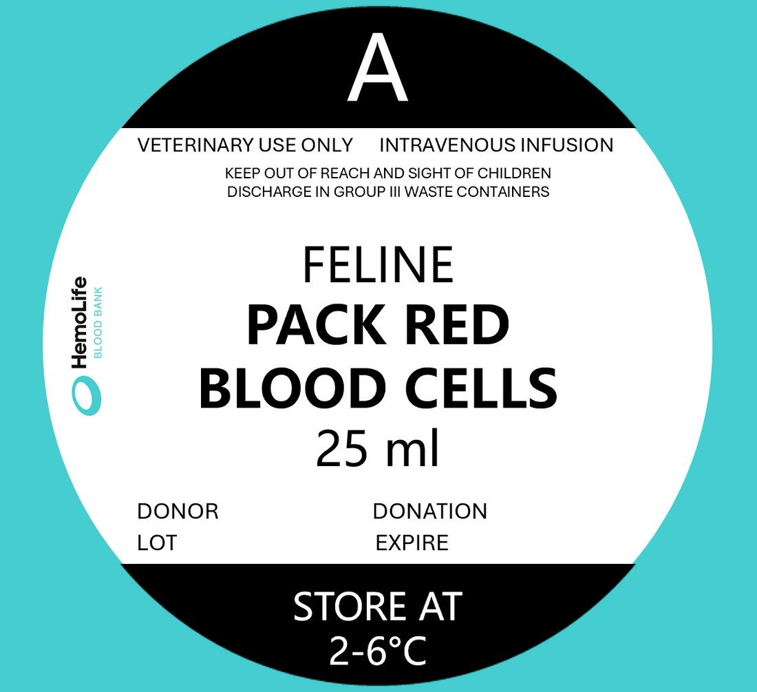 HBB-201 FELINE - Type A - 25 ML. - Pack Red Blood Cells – PT Hemolife